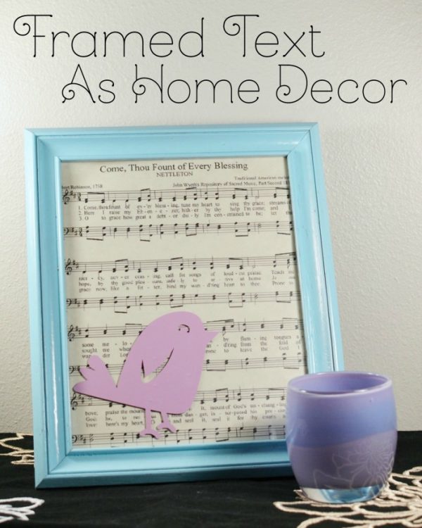 Craft: Framed Text as Home Decor • Taylor Bradford