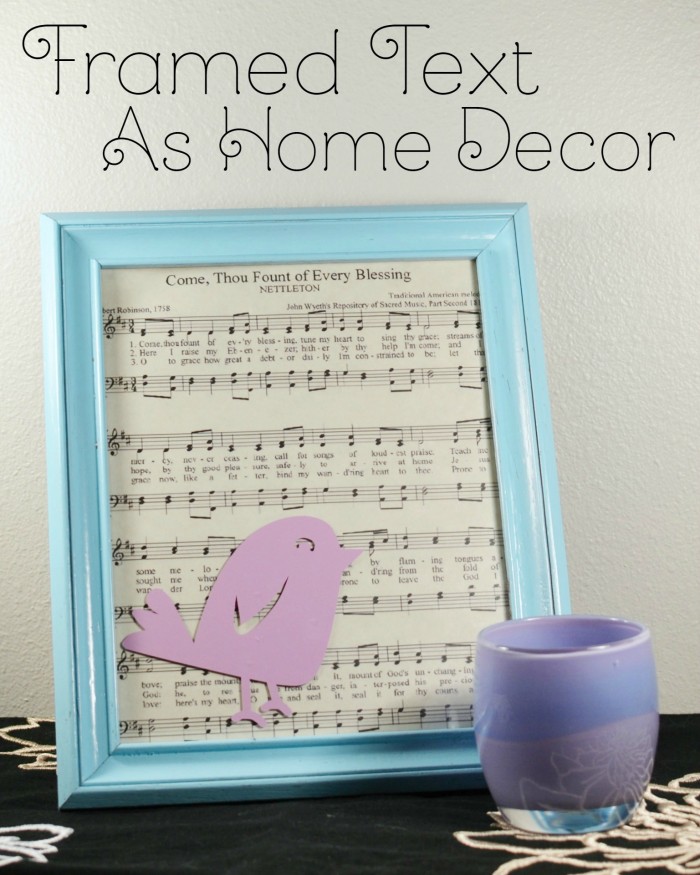 Craft: Framed Text as Home Decor • Taylor Bradford